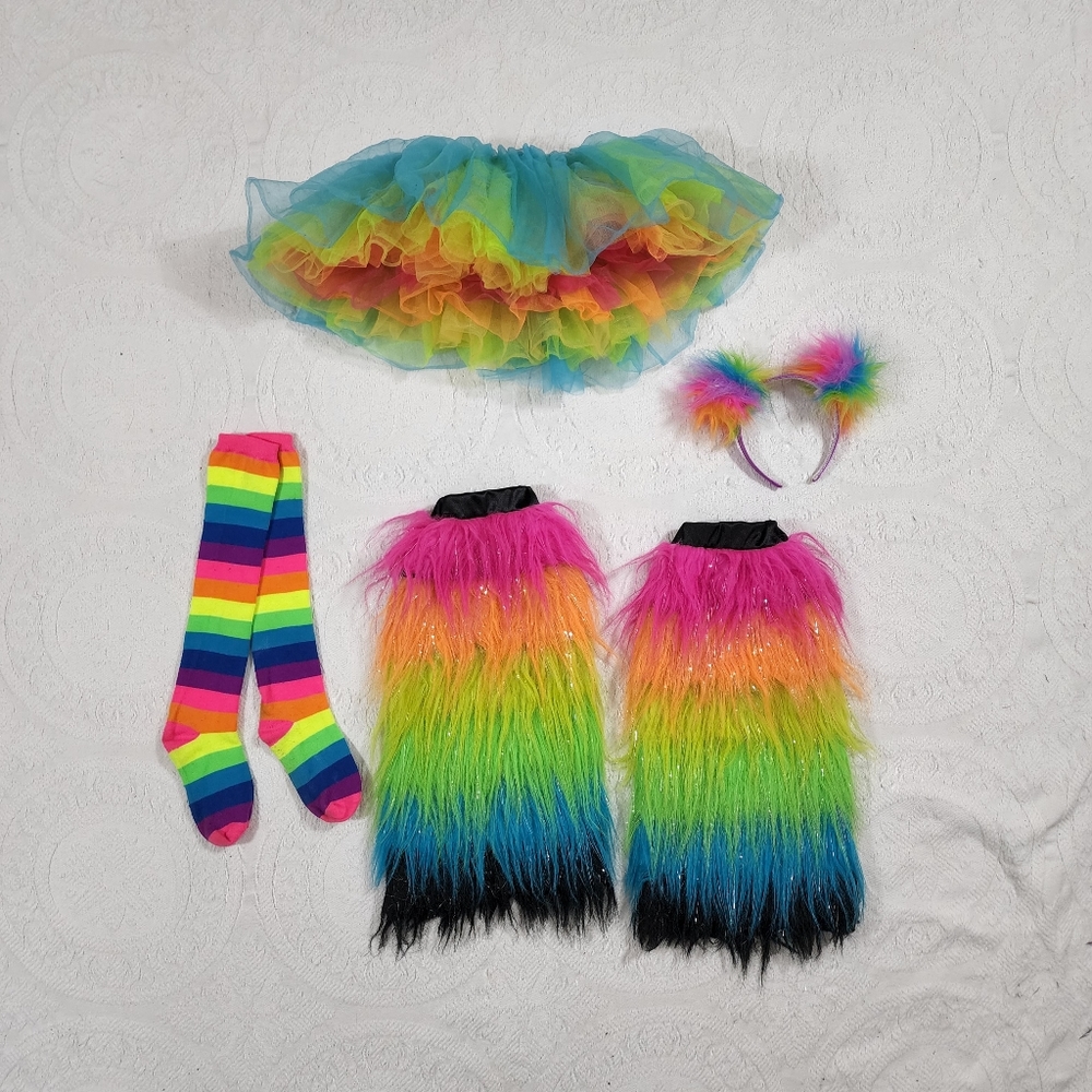 Rainbow Color Rave Wear - Gem